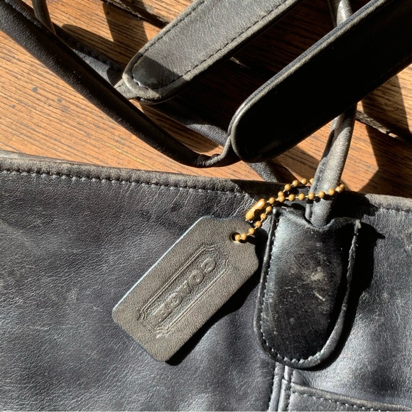 Coach | Bags | Vintage Coach Leather Laptop Bag In Black 467 | Poshmark